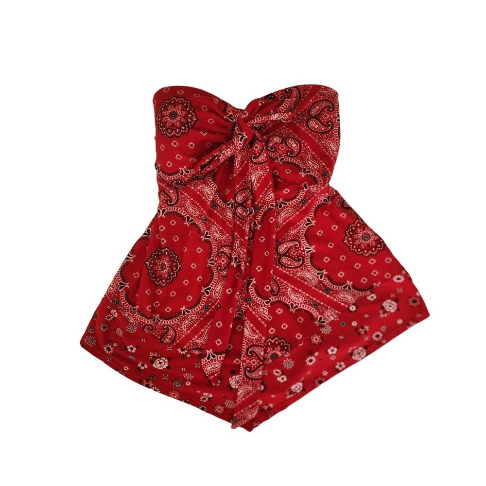 Bandana Red Top Extra Small {1) - Gem